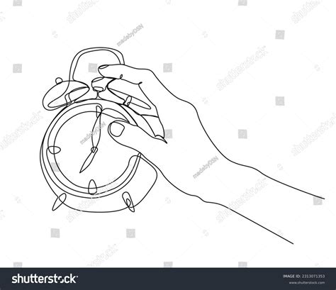 Table Clock Line Art Over 2256 Royalty Free Licensable Stock