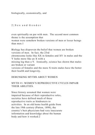 1 S E X A N D G E N D E R SEX AND GENDER Learni Docx