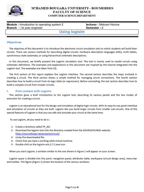 En Logisim Doc Pdf Logic Gate Electronic Circuits