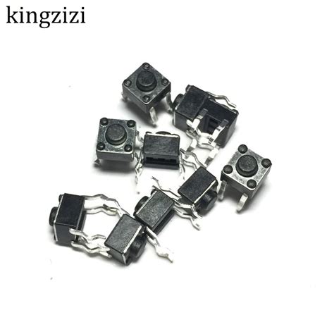 100pcs Tactile Push Button Switch Momentary Tact 6x6x5mm Dip Through Hole 4pin Shopee Philippines