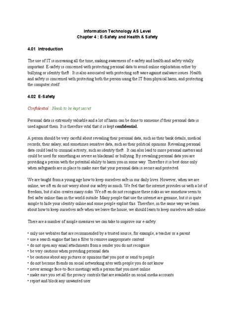 Information Technology As Level Chapter 4 Pdf Phishing Malware