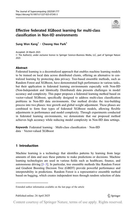 Effective Federated Xgboost Learning For Multi Class Classification In Non Iid Environments