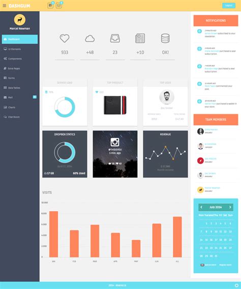 dashgum basic free bootstrap admin dashboard template gridgum