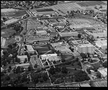 Aerial View Of The Brigham Young University Campus Ca 1974 Byu
