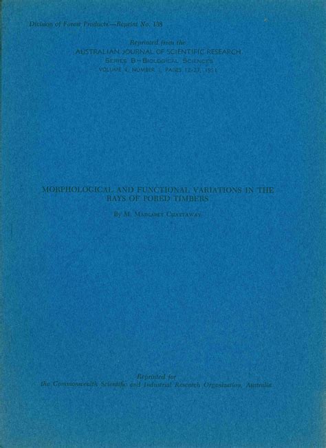 Morphological And Functional Variations In The Rays Of Pored Timbers