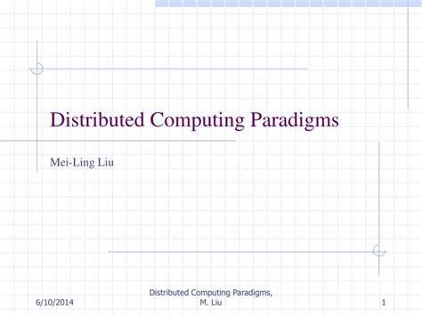 Ppt Distributed Computing Paradigms Powerpoint Presentation Free
