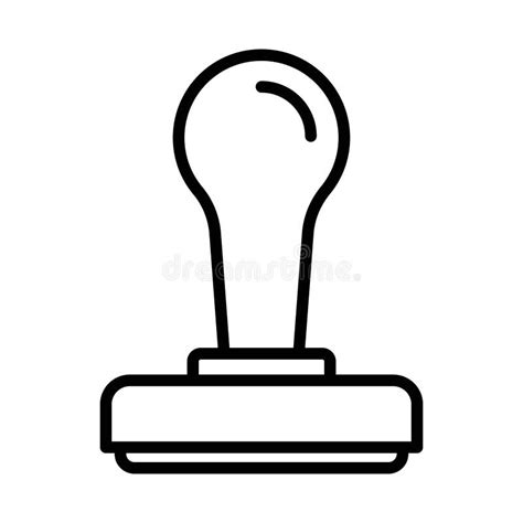 Stamp Icon Linear Logo Mark In Black And White Stock Illustration Illustration Of Checkout