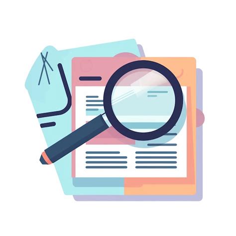 Premium Photo A Folder With A Magnifying Glass On It And A Document