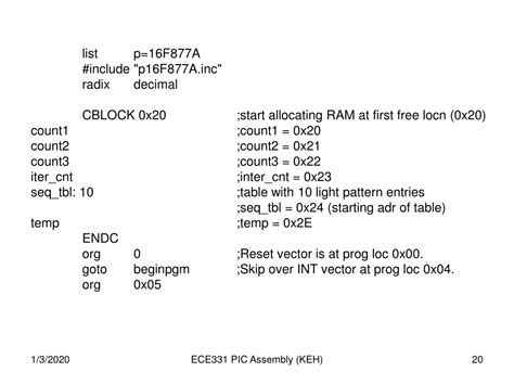Ppt Programming Pic16f877 In Assembly Language Powerpoint