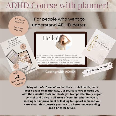 Adhd Dyslexia Course And Planner Weekly Daily Planner Mastery Course