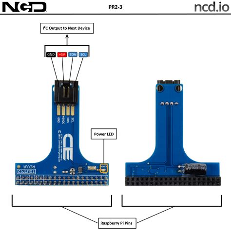 I2c Shield For Raspberry Pi 4 Pi 3 And Pi 2 With Outward Facing I2c Port Terminates Over Hdmi