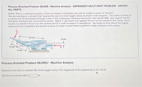 Solved Process Oriented Problem 06005 Machine Analysis