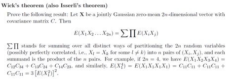Wicks Theorem Also Isserlis Theorem Prove The