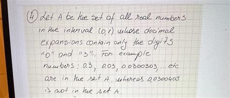 solved u let a be the set of all real numbers in the