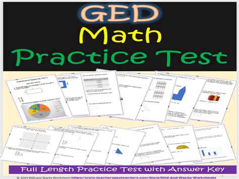 Ged Math Full Length Practice Test Teaching Resources
