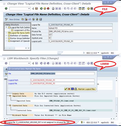 solved lsmw error concerning the logical path in specify sap