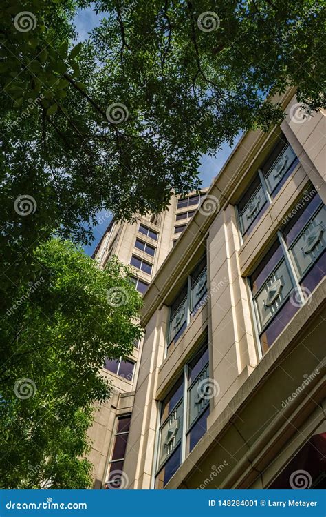 Abstract View Of Wells Fargo Tower Editorial Photo Image Of