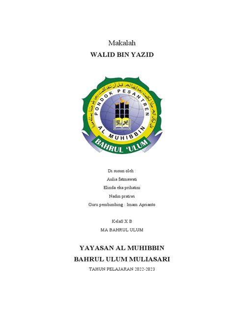 Makalah Walid Bin Yazid Pdf