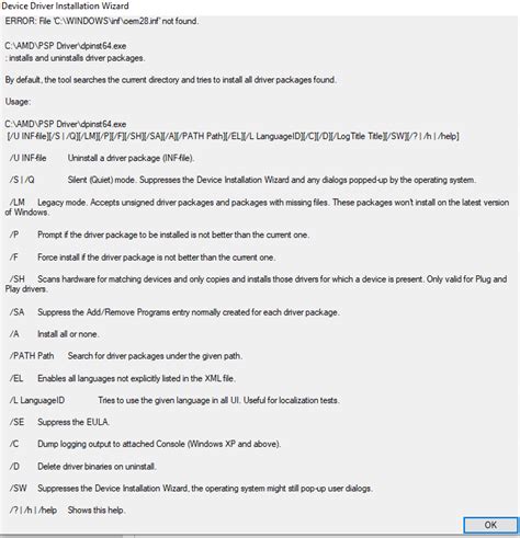 Amd Chipset Driver Installation Error Missing Inf File Windows 10 Forums