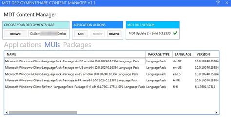 Powershell Tool To Manage Mdt Applications Mui And Packages Syst