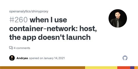 When I Use Container Network Host The App Doesnt Launch · Issue 260 · Openanalytics