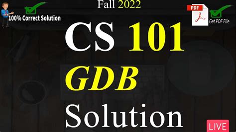 Cs101 Gdb Solution Fall 2022 100 Correct Solution With Explanation Vu Mentor Fall2022