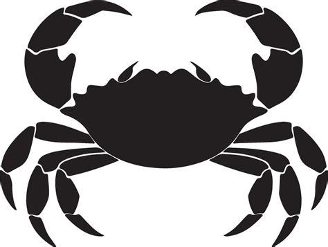 Crab Silhouette Vector Illustration White Background 39934308 Vector