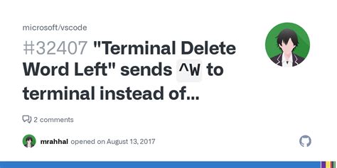 Terminal Delete Word Left Sends `w` To Terminal Instead Of Deleting