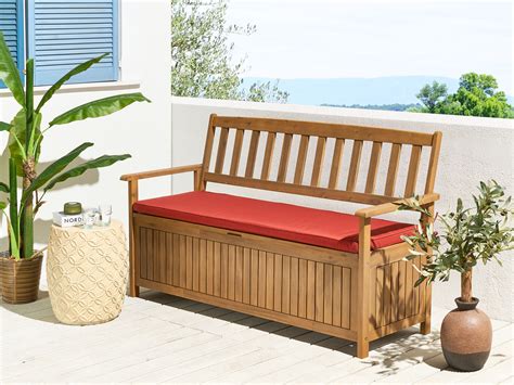 Sittdyna För Bänk Sovana 45 X 148 Cm Mörkröd