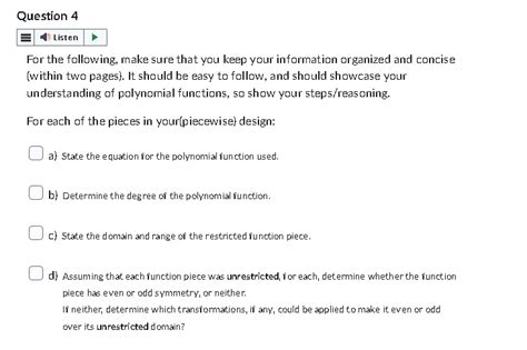 Solved Your Task In This Assignment Is To Use Polynomial