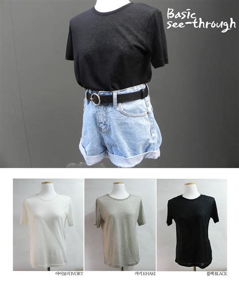 오리즌닷콤 오리즌은 지금 20세일중 무더운 여름 시원하게 입을 수 있는 기본 라운드 티를 소개해드려요 베이직 시스루 반팔 기본 라운드 넥으로 답답하지 않고