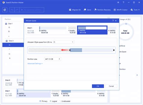 디스크 관리에서 할당되지 않은 여유 공간을 사용하는 방법 EaseUS