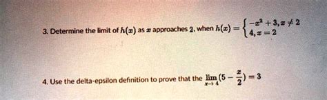 Solved Determine The Limit Of H X As X Chegg Com