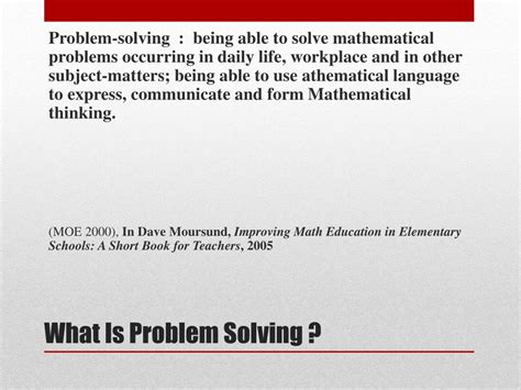 Ppt Introduction To Mathematical Problem Solving Powerpoint