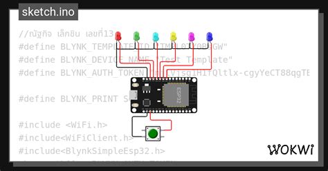 Work6 Blynk Led Switch Wokwi Esp32 Stm32 Arduino Simulator