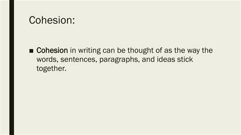 solution what is coherence and cohesion grammatical cohesion