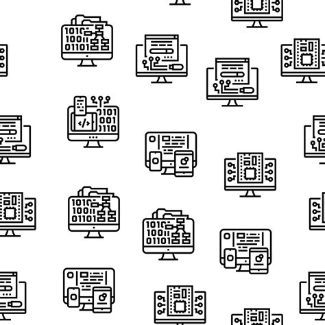 Software Program Development Vector Seamless Pattern 18856022 Vector