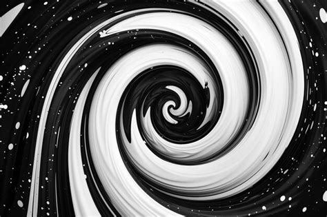 Premium Photo Abstract Black And White Swirl Background With Dynamic Spiral Motion Effect