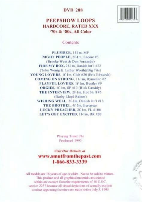 Watch Peepshow Loops 208 70s And 80s Color With 12 Scenes Online Now At Freeones