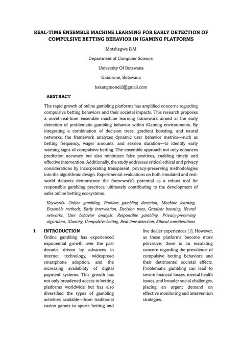 pdf real time ensemble machine learning for early detection of