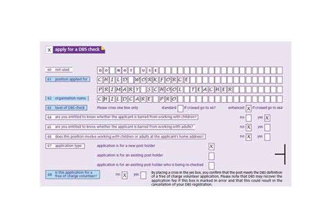 Dbs Application Form Guide For Countersignatories Govuk