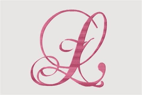 Monogram L Cursive Script Creative Fabrica