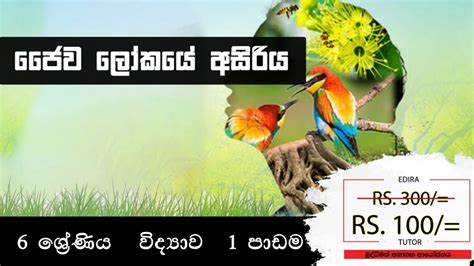 6 ශ්‍රේණිය විද්‍යාව පාඩම 01 Edira Tutor