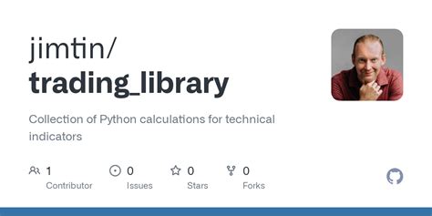 Github Jimtintradinglibrary Collection Of Python Calculations For Technical Indicators