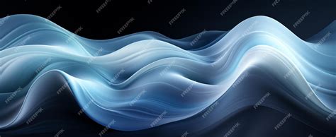 Premium Ai Image Abstract Wavy Cloud Illuminated On Black Background