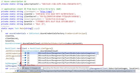 Cannot List Sql Servers And Sql Databases For Each Server In Azure Using Service Principal