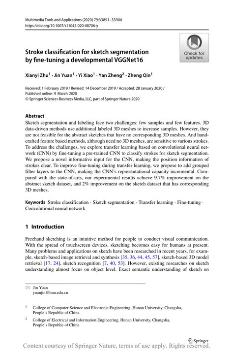 Stroke Classification For Sketch Segmentation By Fine Tuning A