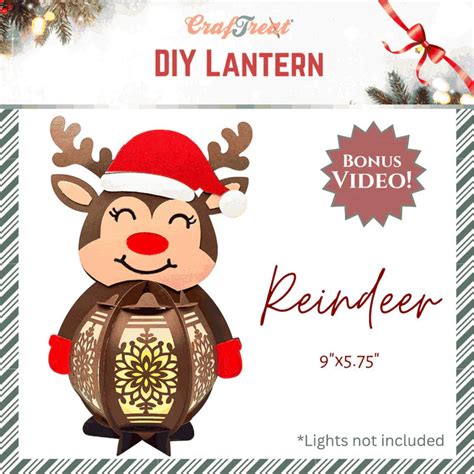 Craftreat Diy Reindeer Paper Lantern Holiday Craft Kit Starry Night