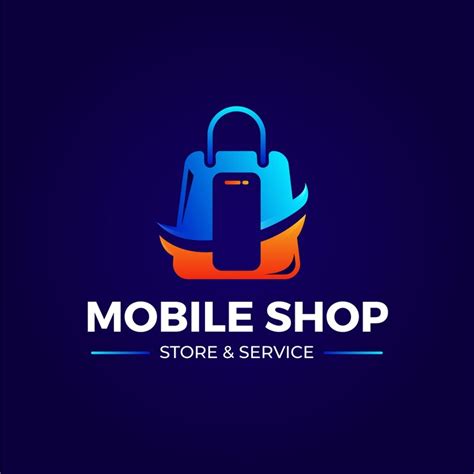 Free Vector Gradient Mobile Store Logo Design