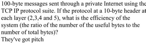 100 byte messages sent through a private internet